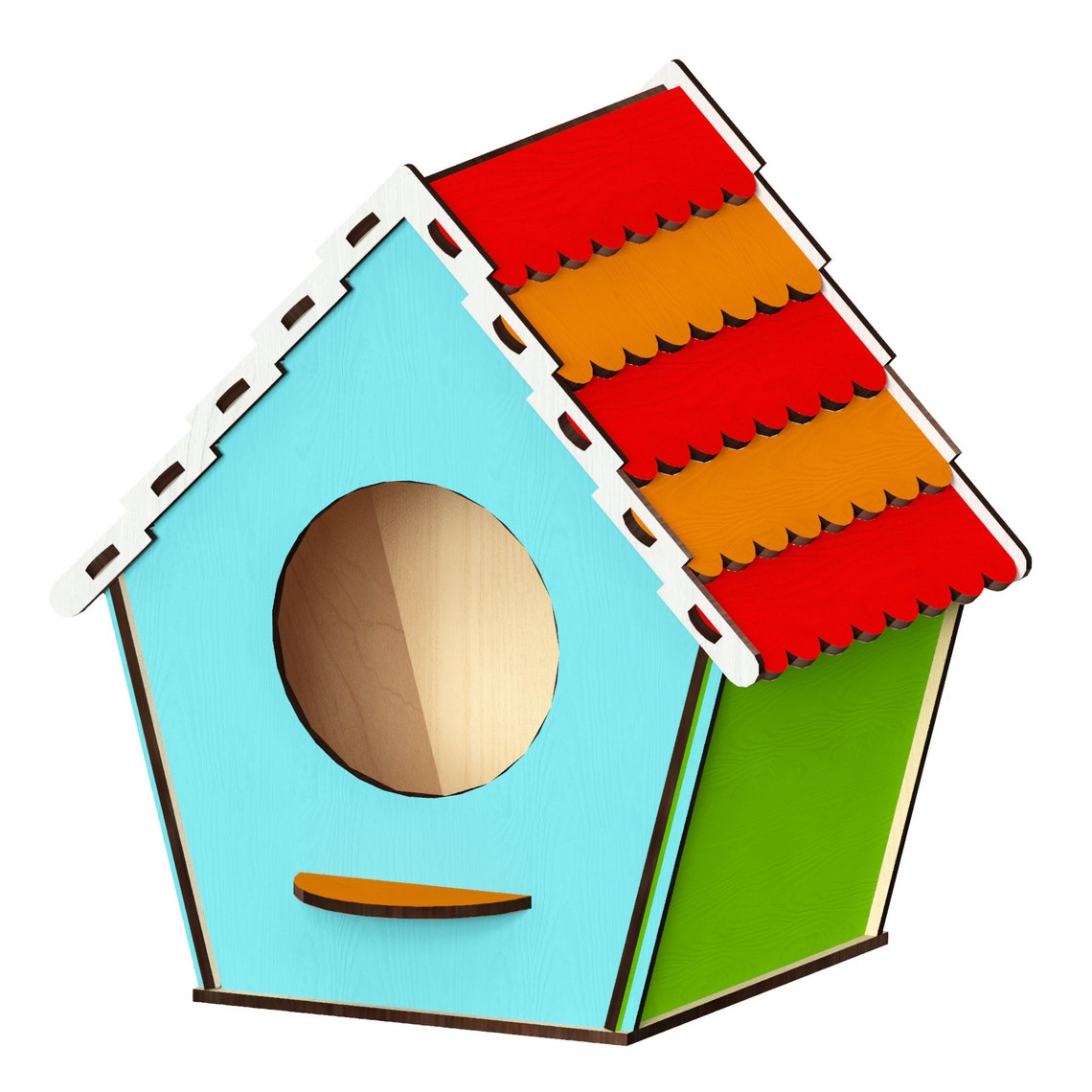 Birdhouse Laser Cut Files: Svg+dxf+pdf+ai+cdr+eps (instant Download) - Etsy