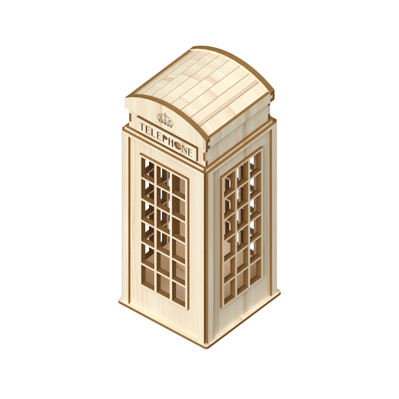 Telephone Box Laser Cut Files laser cut template laser cut | Etsy