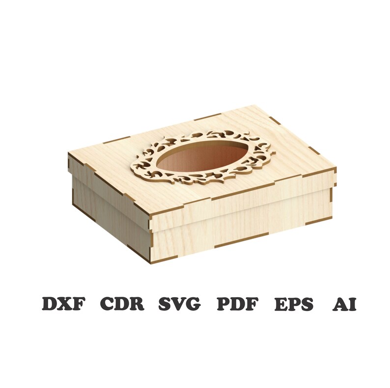 Tissue Box Laser Cut Files SvgDxfPdfAiCdrEps laser | Etsy