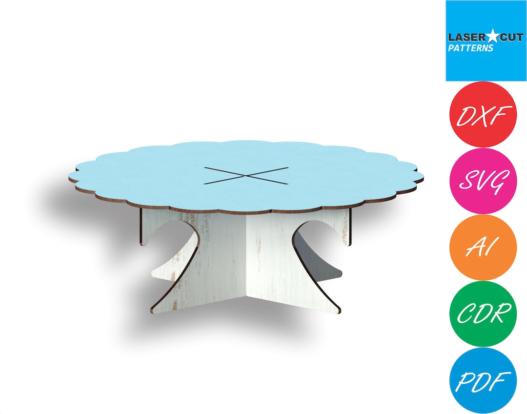 Cake Standlaser Cut Files Laser Cut Template Vector for - Etsy