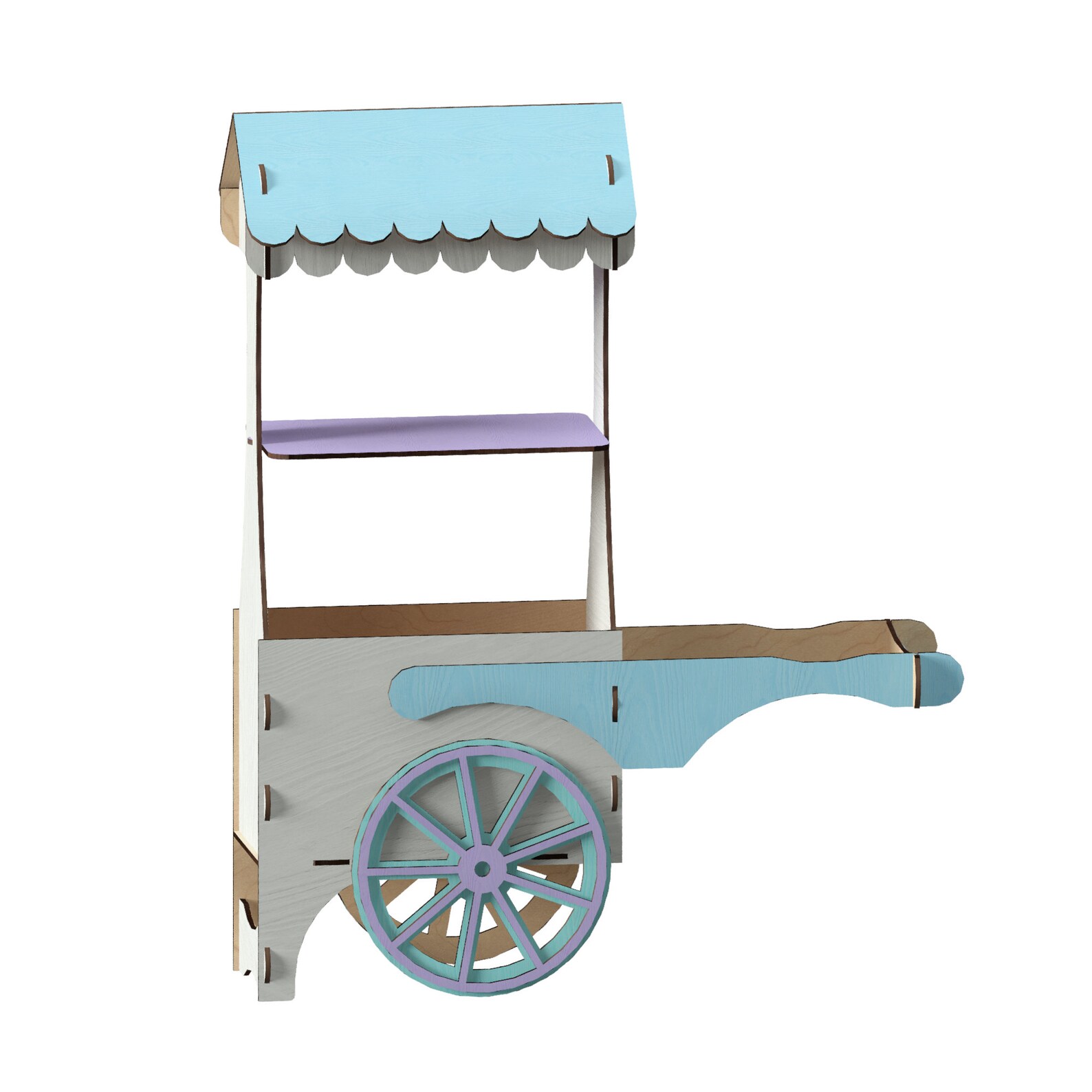 Candy Cartlaser Cut Files Laser Cut Template Vector for - Etsy