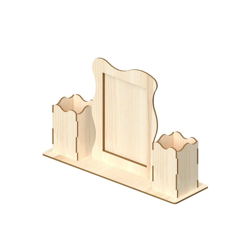 Pen holder with Picture Frame Laser Cut Files | Etsy