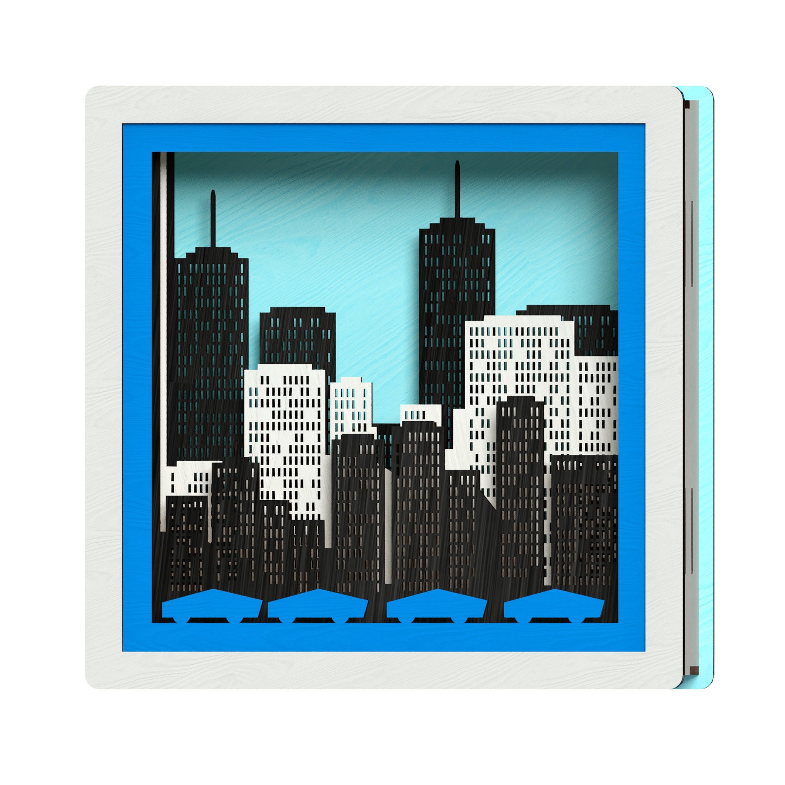 Light Box City, Laser Cut Files - Svg+dxf+pdf+ai+cdr+eps - Laser Files ...