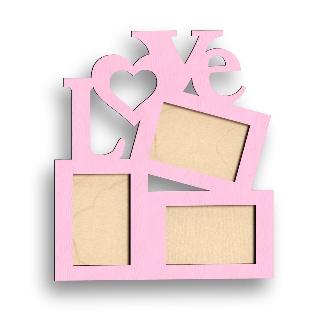 Love Photo Frame, Laser Cut Files - Svg+dxf+pdf+ai+cdr+eps - Laser ...