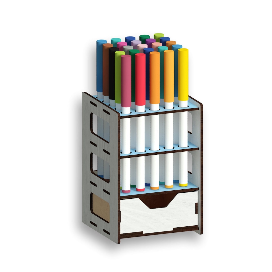 Laser Cut Pen Holder Vector Pattern (digital Download) - Etsy