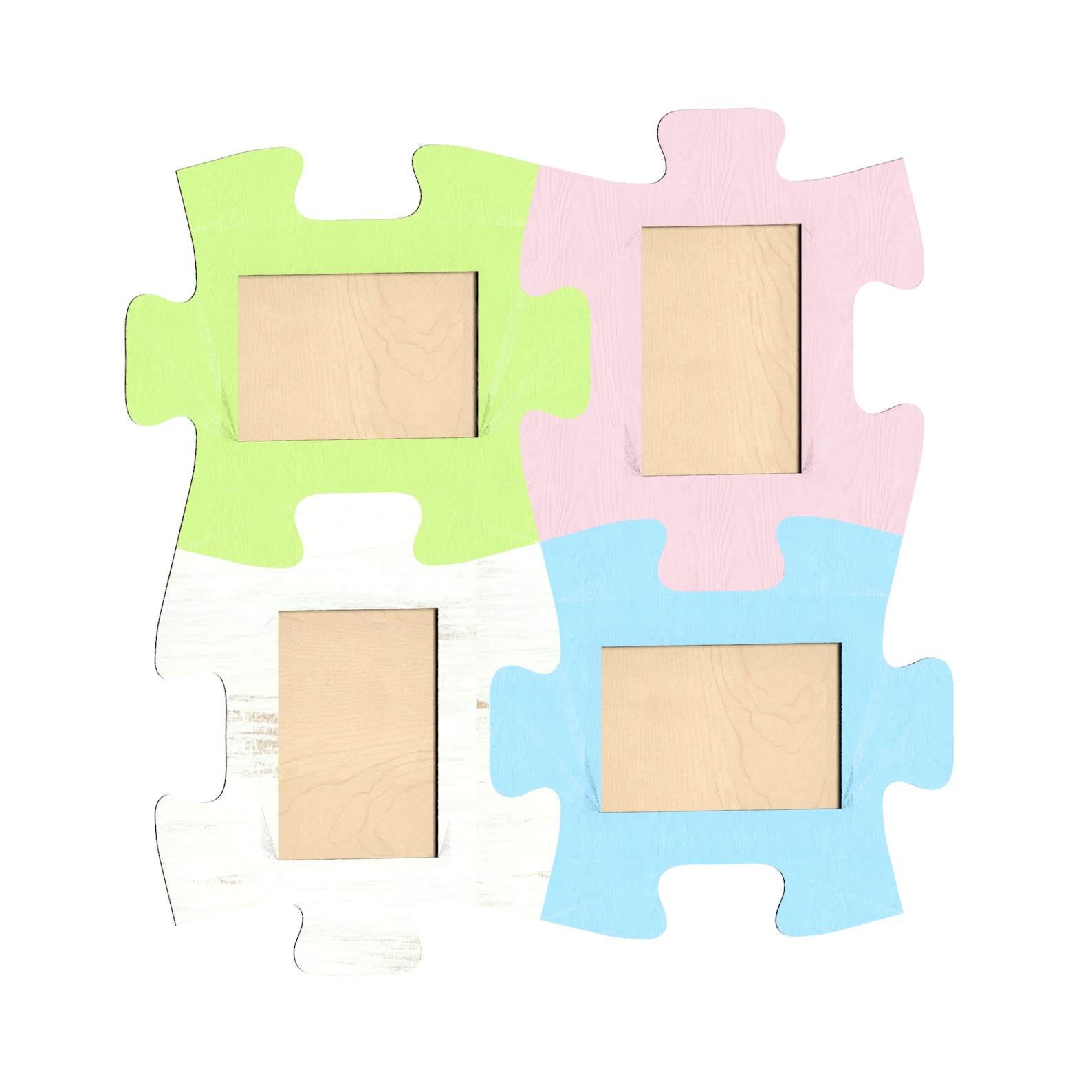 Puzzle Picture Frame Laser Cut Files Svgdxfpdfaicdreps | Etsy