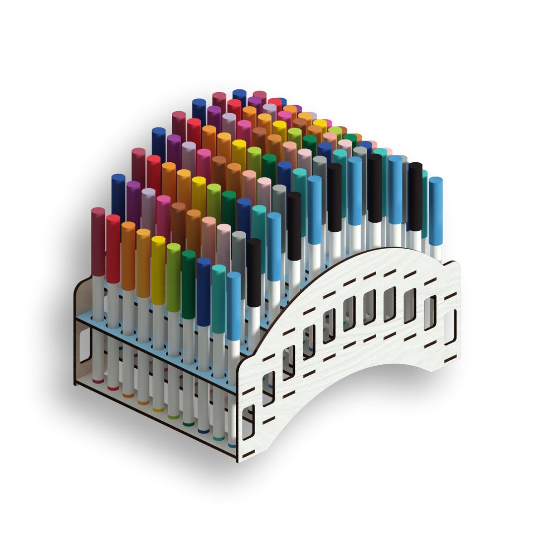 Laser Cut Pen Holder Pattern: CNC Vector Model (digital Download) - Etsy