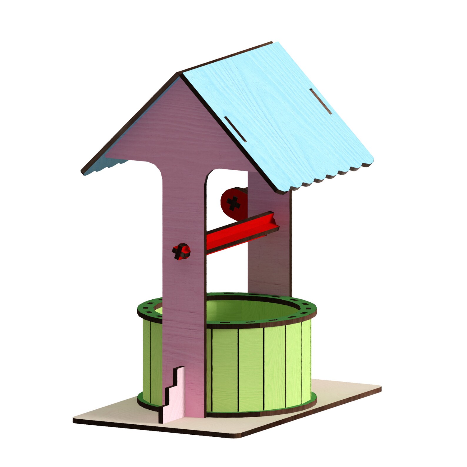 Well Centerpiece Laser Cut Files Svgdxfpdfaicdreps - Etsy