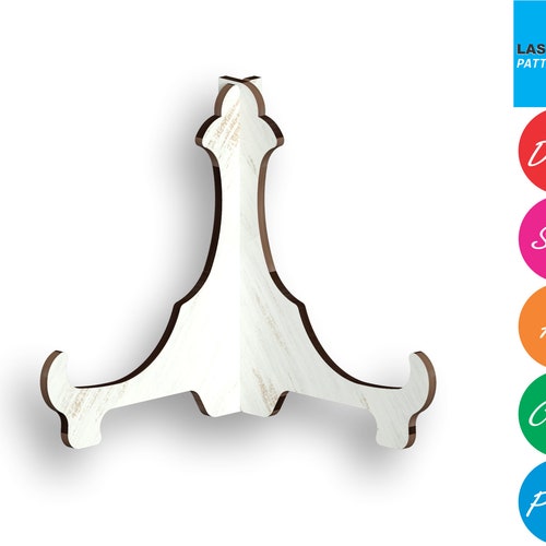 Plate Stand Laser Cut Files Svgdxfpdfaicdreps Laser | Etsy