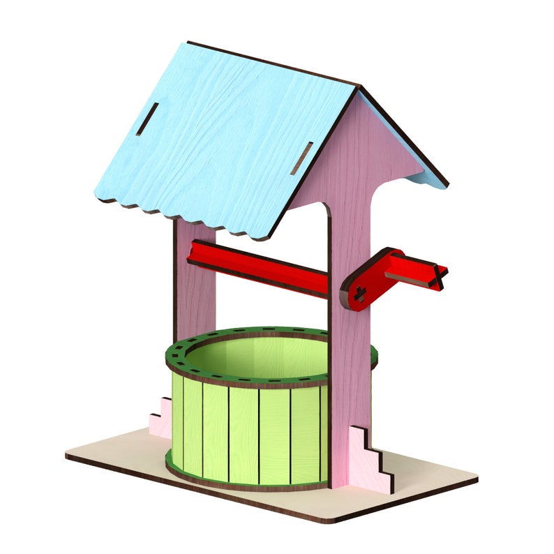 Well Centerpiece Laser Cut Files Svgdxfpdfaicdreps - Etsy