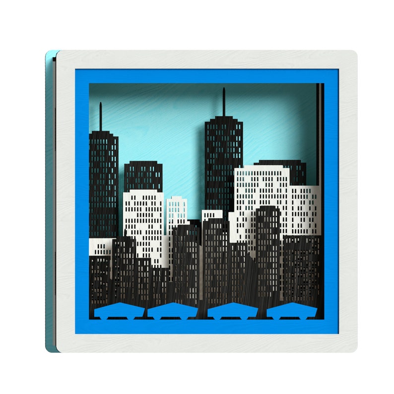 Light Box City, Laser Cut Files - Svg+dxf+pdf+ai+cdr+eps - Laser Files ...
