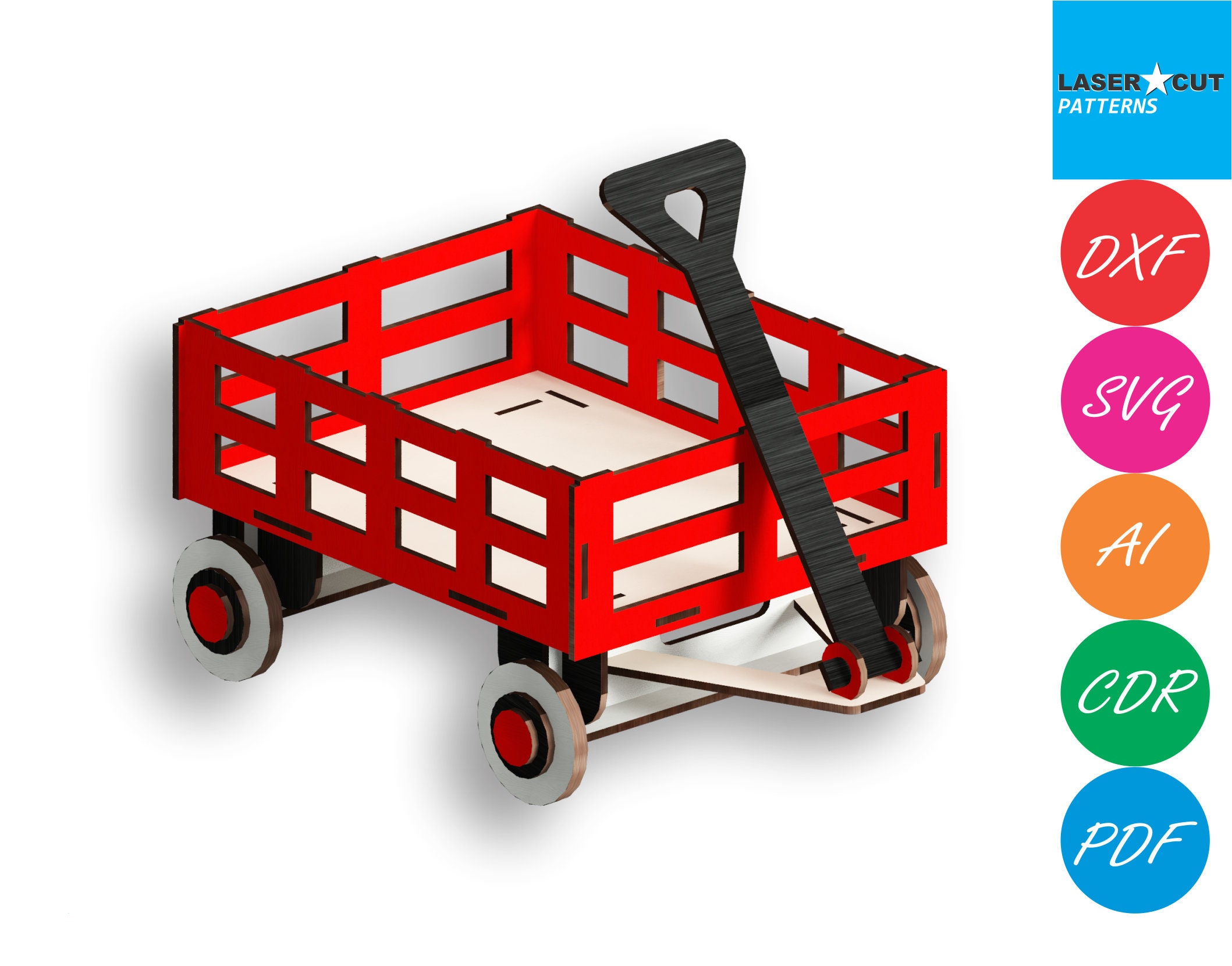 Wagon Laser Cut Files SvgDxfPdfAiCdrEps laser Files | Etsy