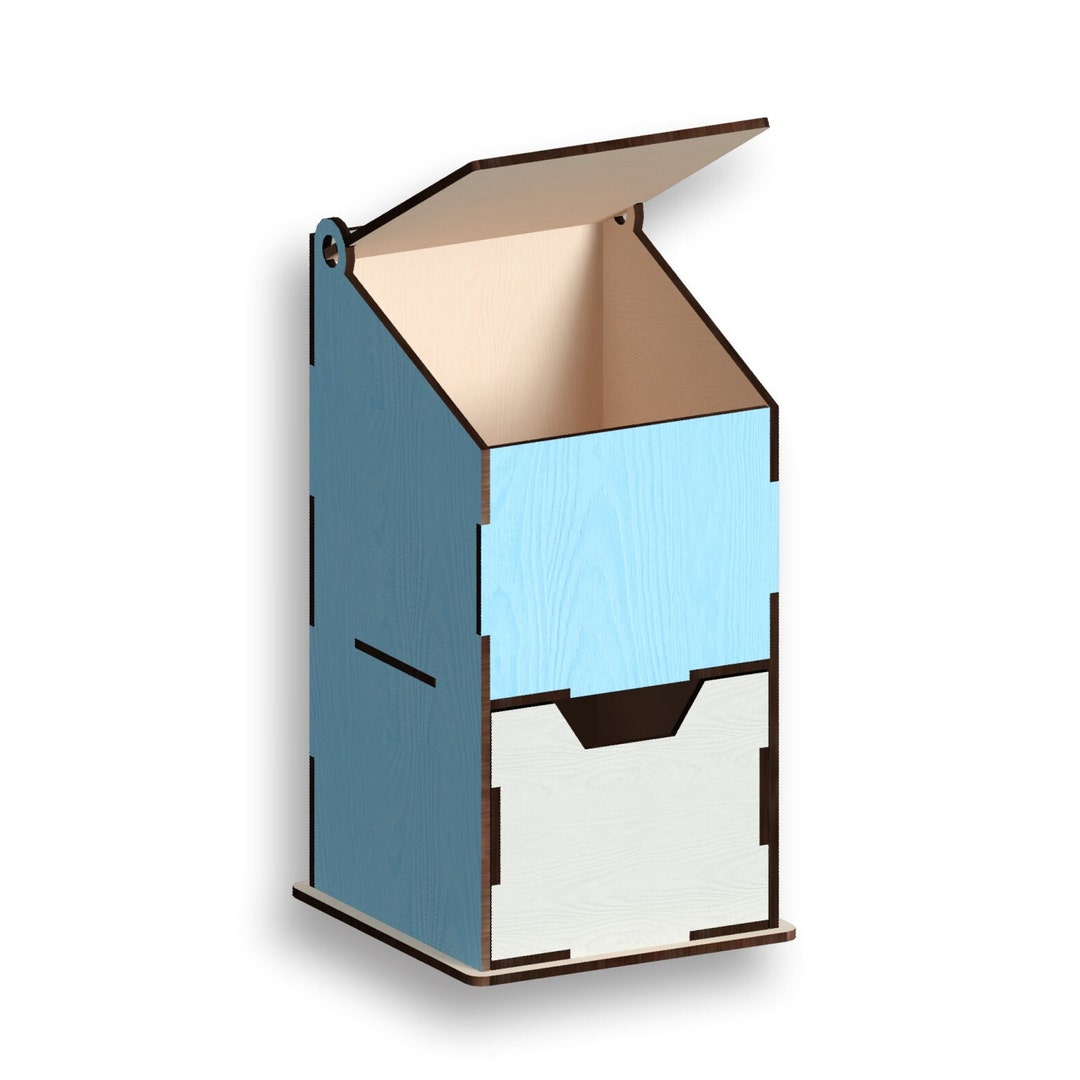 Box With Lid and Drawer, Laser Cut Files, Laser Cut Template, Vector ...