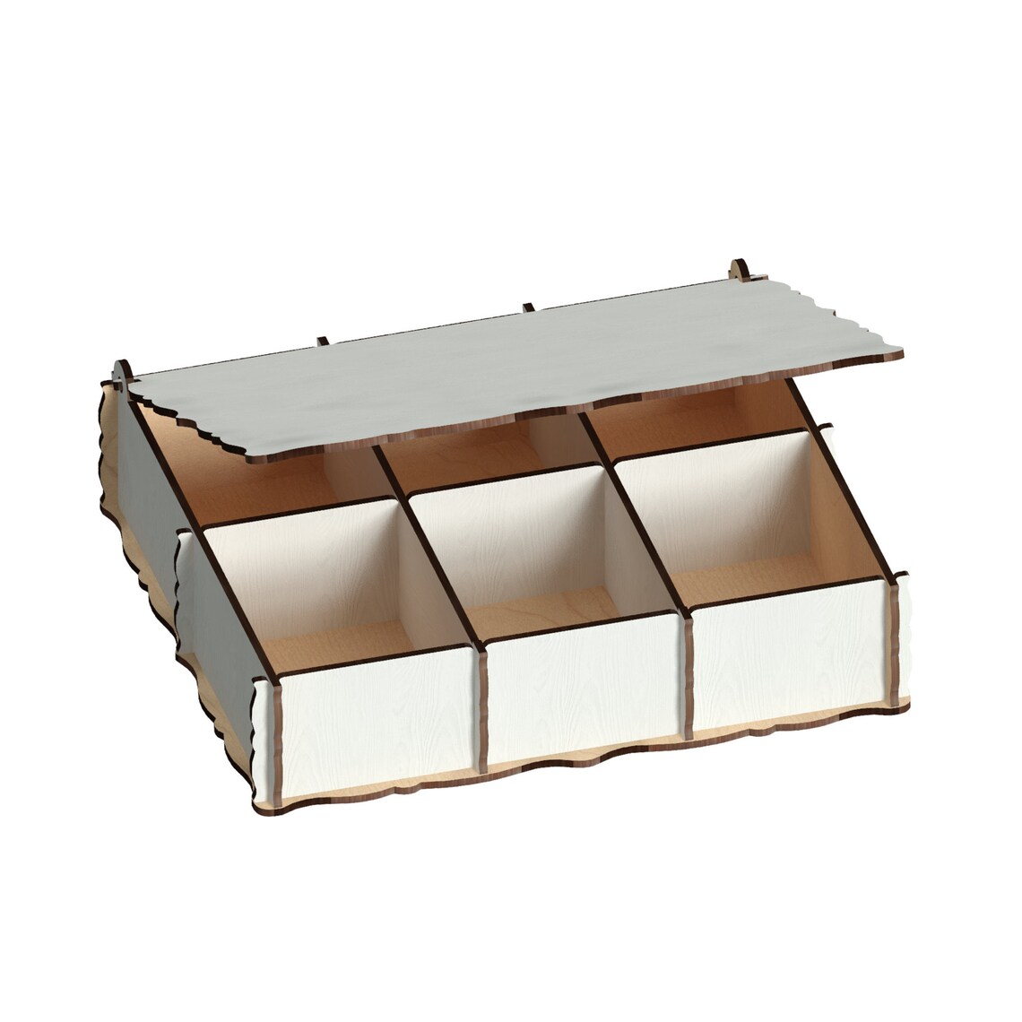 Tea Box With Lid Laser Cut Files Laser Cut Template Laser | Etsy