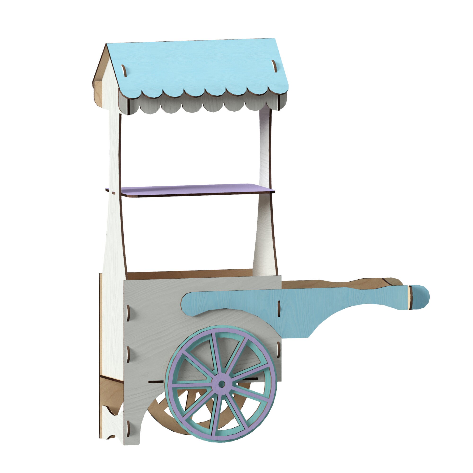 Candy Cart Laser Cut Template: Vector Model (digital Download) - Etsy