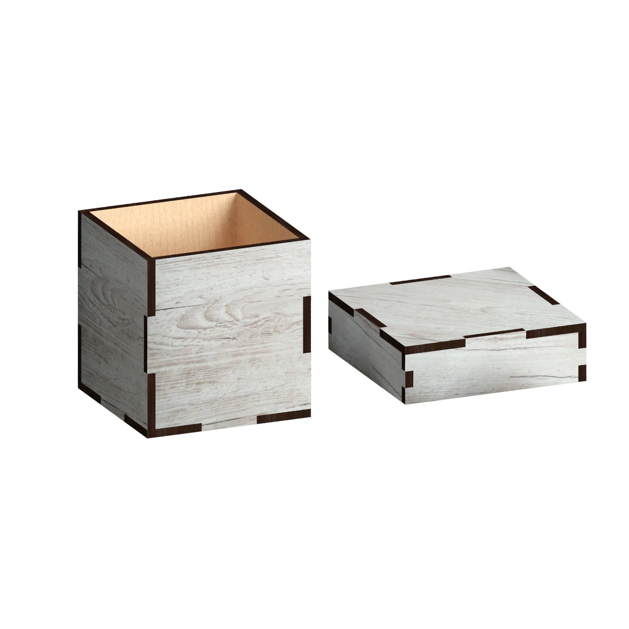 Box With Lid 6x6x6 Cm Laser Cut Files Laser Cut Template | Etsy