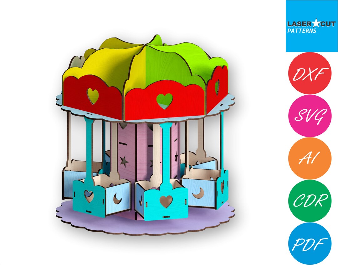 Candy Bar Carousellaser Cut Files Laser Cut Template Vector - Etsy