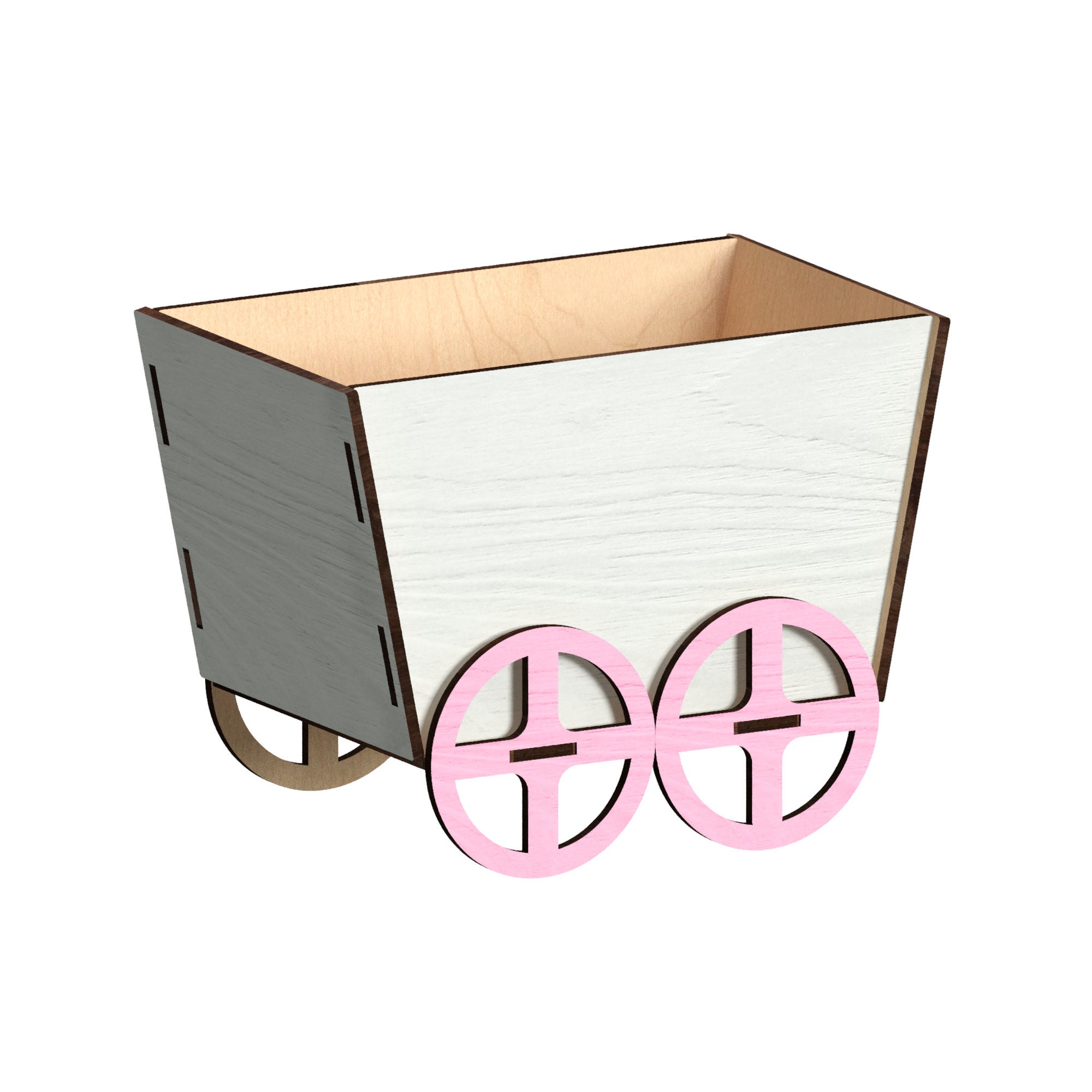 Cart Box Pattern Vector for Laser Cutting Cncsvglaser Cut - Etsy