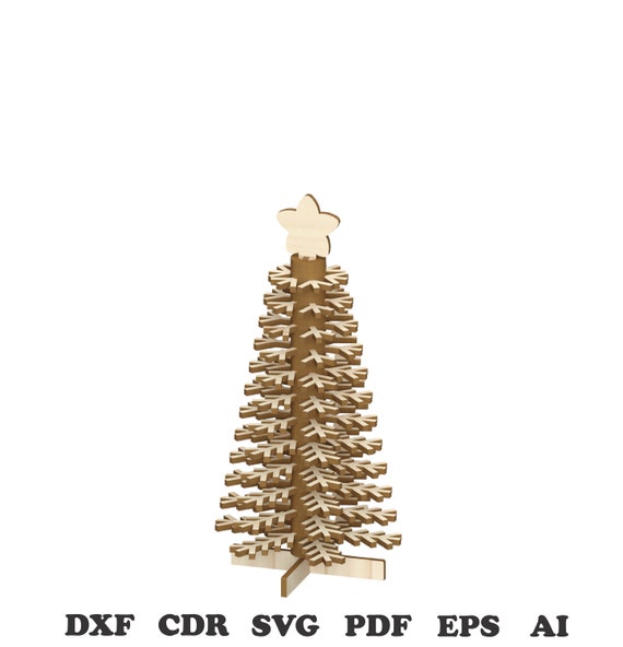 Christmas Tree Laser Cut Files SvgDxfPdfAiCdrEps | Etsy