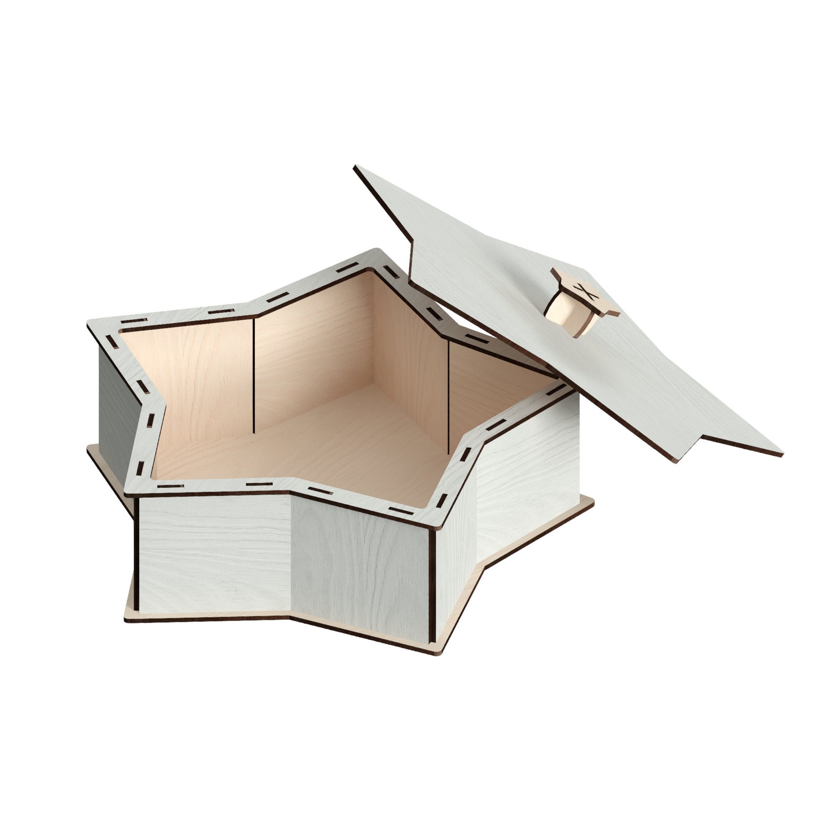 Star Box Laser Cut Files Laser Cut Template Laser Cut | Etsy