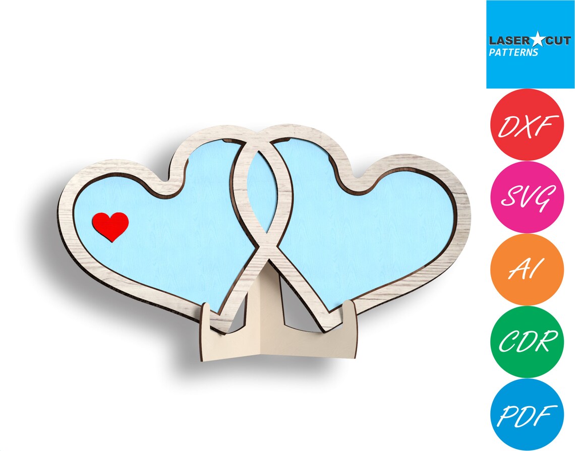 Wedding Heart Drop Box Laser Cut Files | Etsy