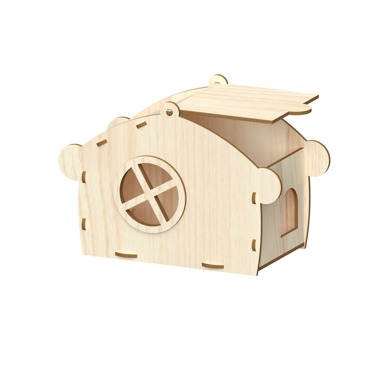 House Box With Lid Laser Cut Files laser cut template laser | Etsy