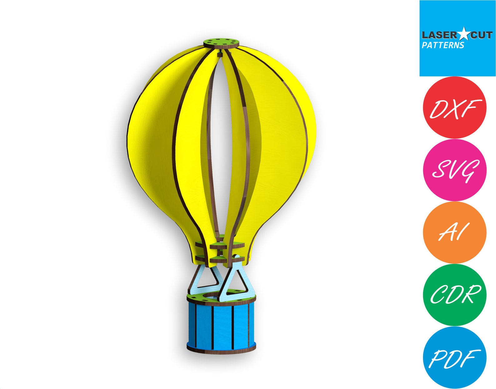 Small Hot Air Balloon Laser Cut Files - Etsy Canada