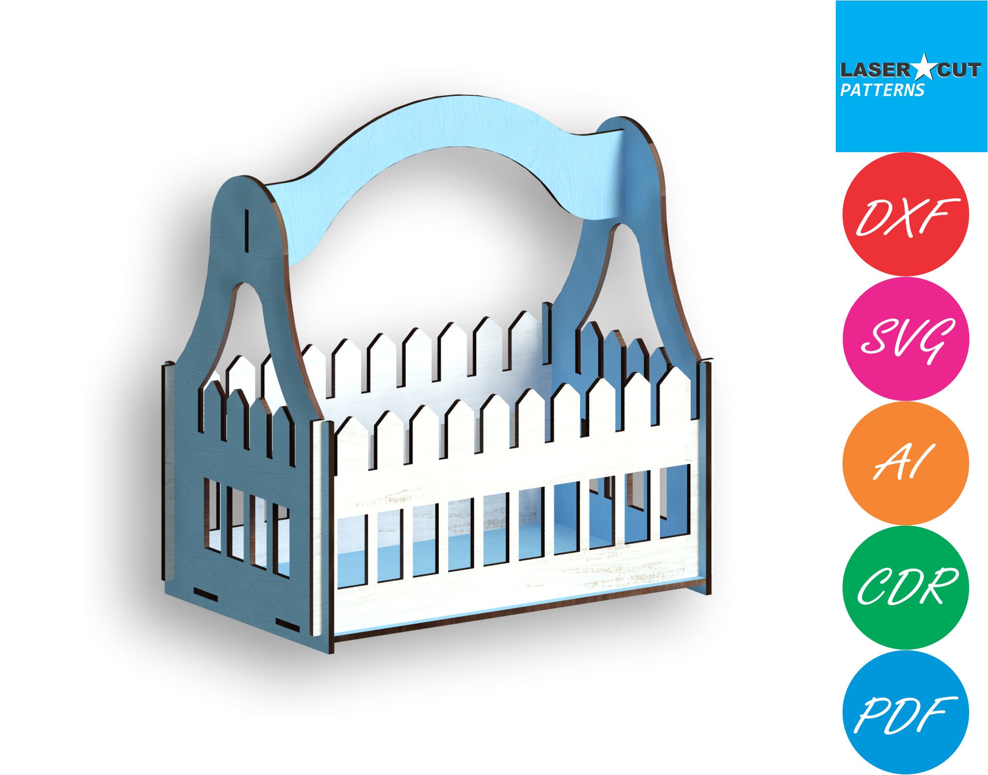 Flower Box Laser Cut Files Svgdxfpdfaicdreps Laser | Etsy