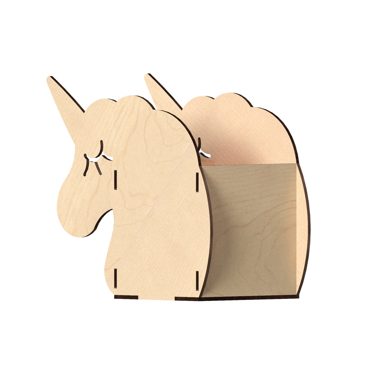Unicorn Boxlaser Cut Files Laser Cut Template Vector for - Etsy