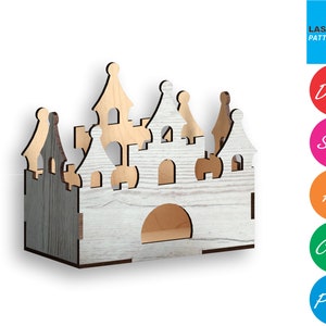 Castle Box Laser Cut Files Laser Cut Template Laser Cut - Etsy
