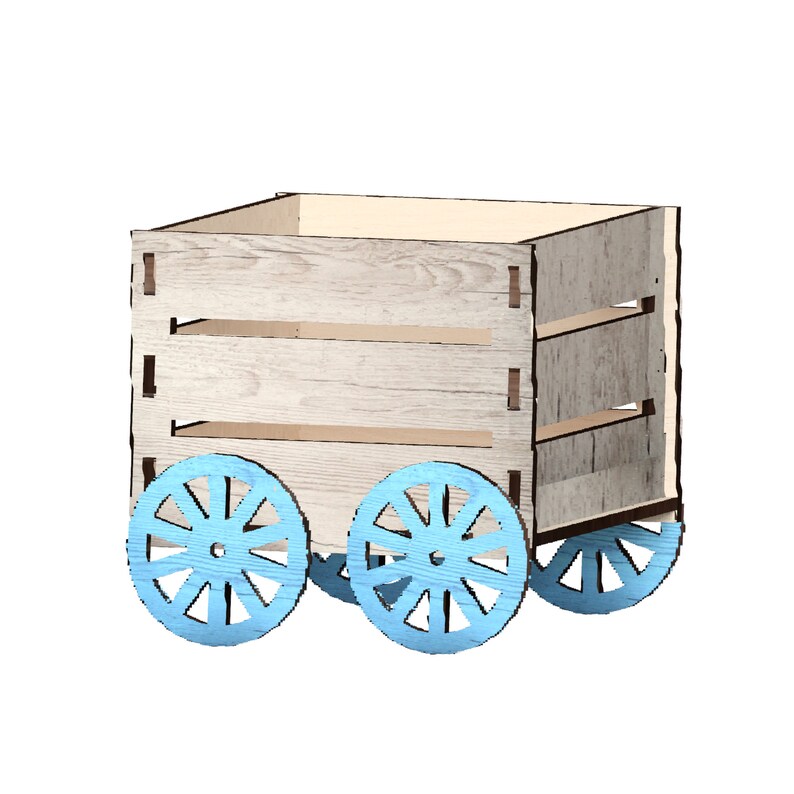 Cart Boxlaser Cut Files Laser Cut Template Vector for | Etsy