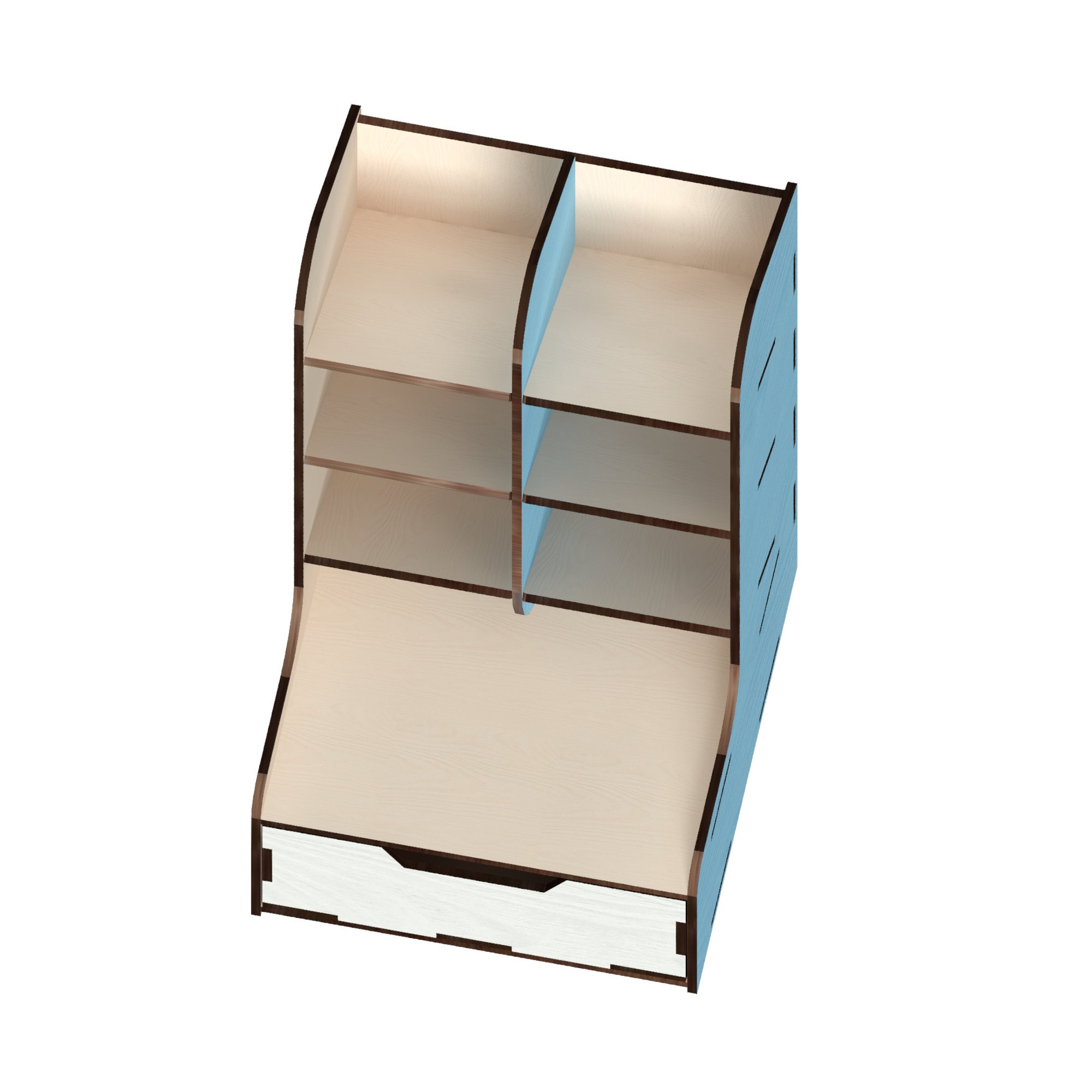 Desk Organizer Laser Cut Files Svgdxfpdfaicdreps | Etsy