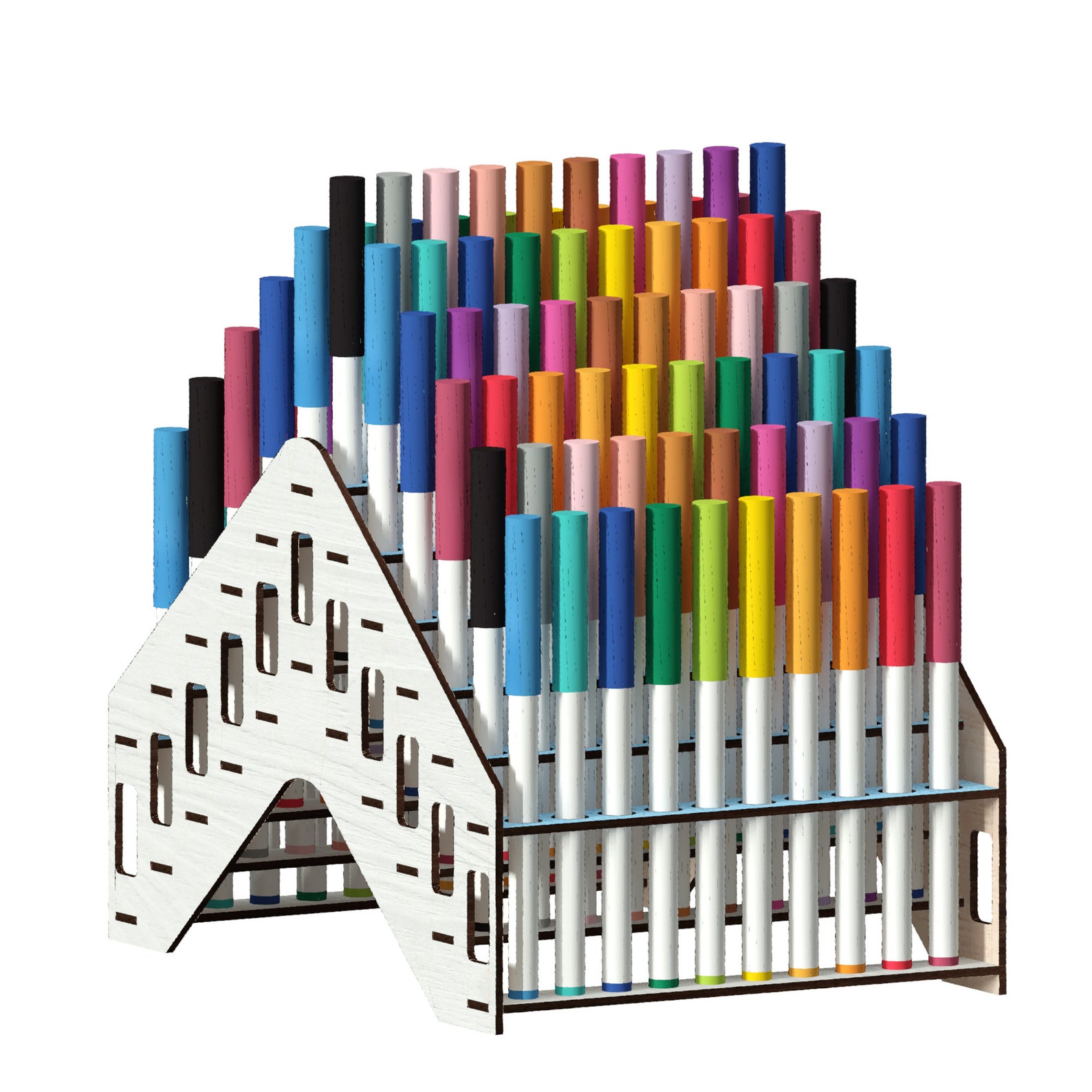 Pen Holder Pattern Vector for Laser Cutting CNCsvglaser cut | Etsy