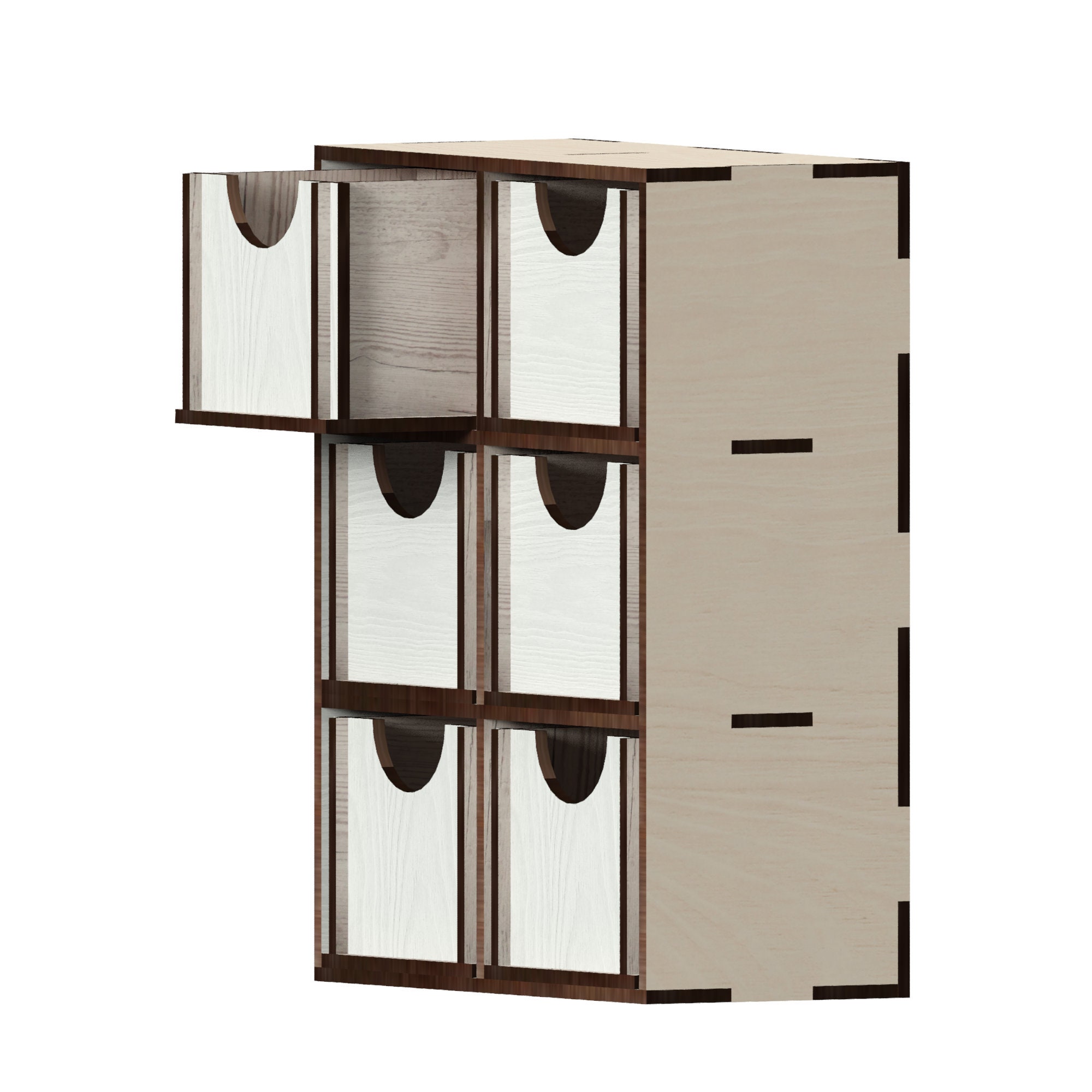 Box with drawers 3x2 Laser Cut Files SvgDxfPdfAiCdrEps | Etsy