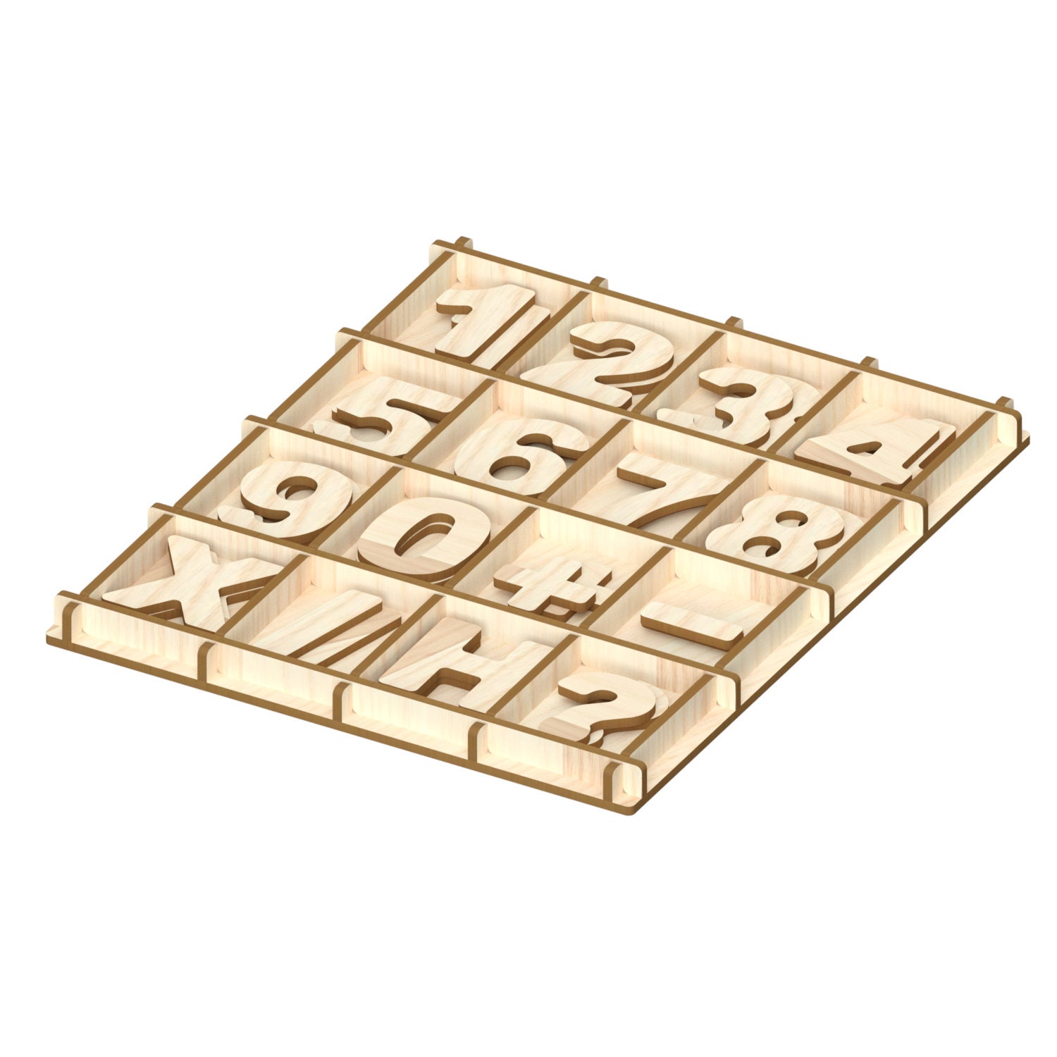 Educational numbers Laser Cut Files SvgDxfPdfAiCdrEps | Etsy