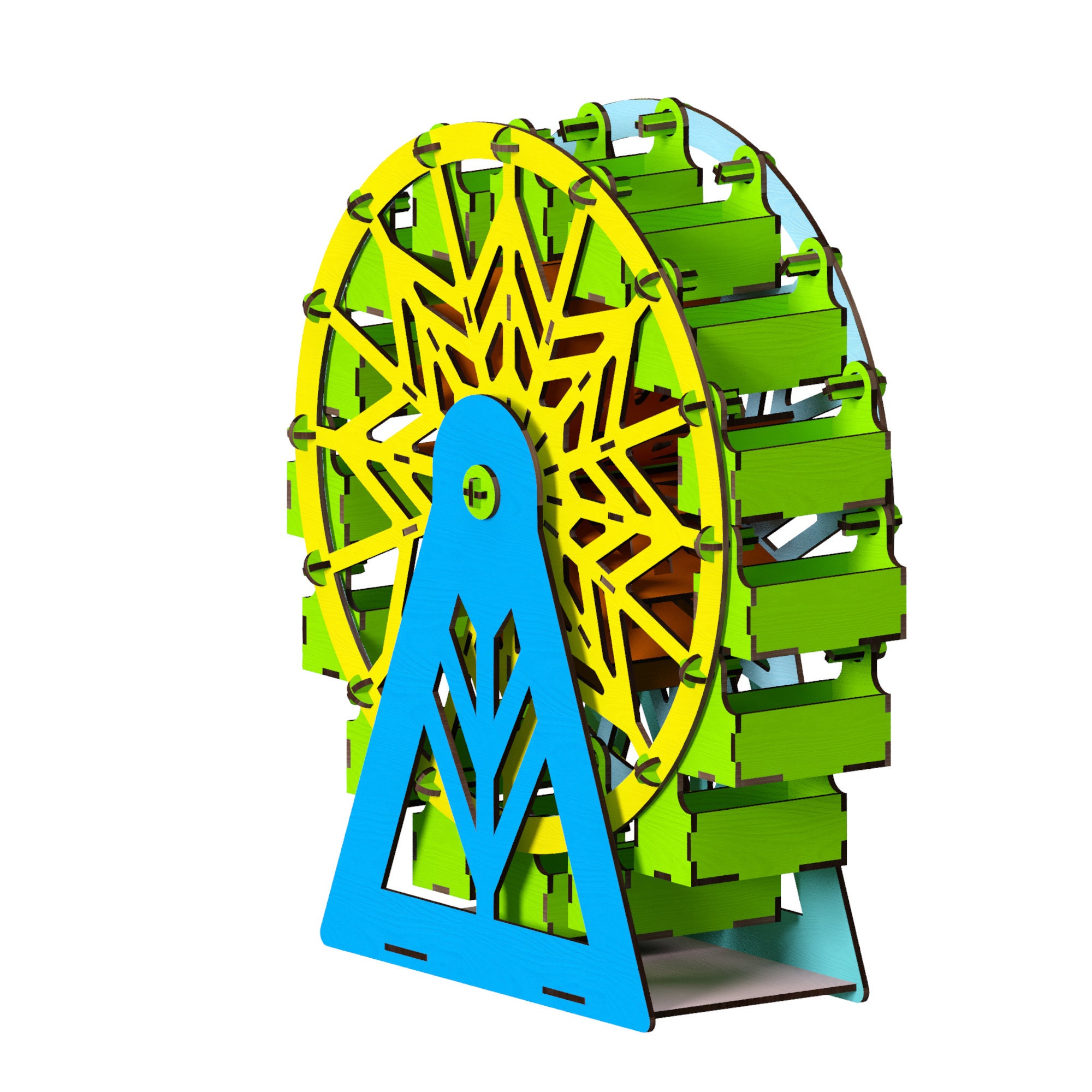 Ferris Wheellaser Cut Files Laser Cut Template Vector for | Etsy