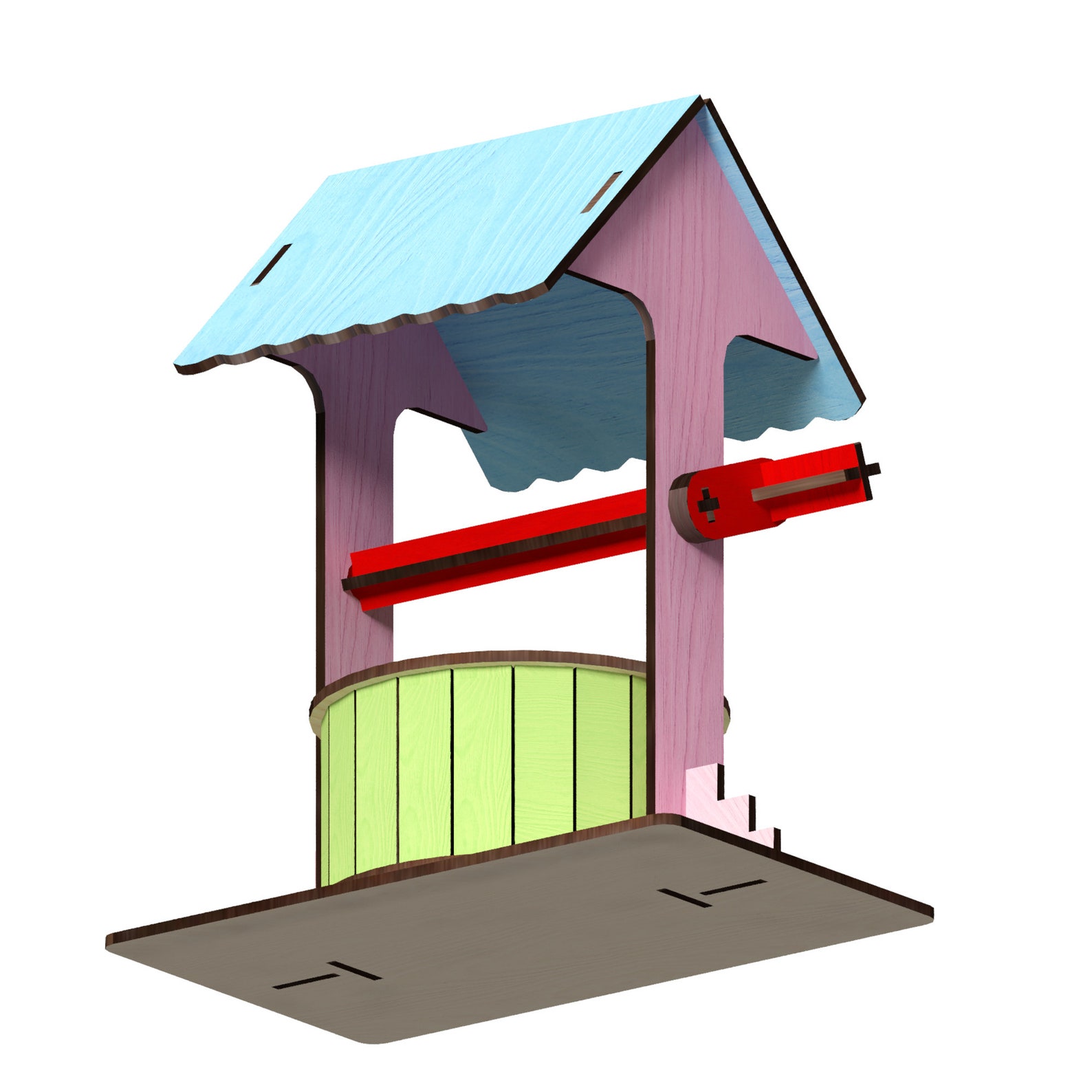 Well Centerpiece Laser Cut Files Svgdxfpdfaicdreps - Etsy