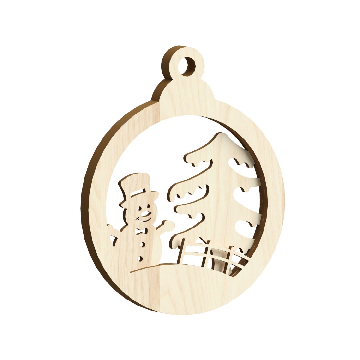 Christmas Ornament Laser Cut Files SvgDxfPdfAiCdrEps | Etsy