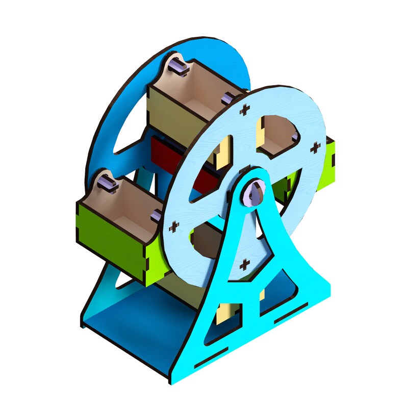 Mini Ferris Wheellaser Cut Files Laser Cut Template Vector | Etsy