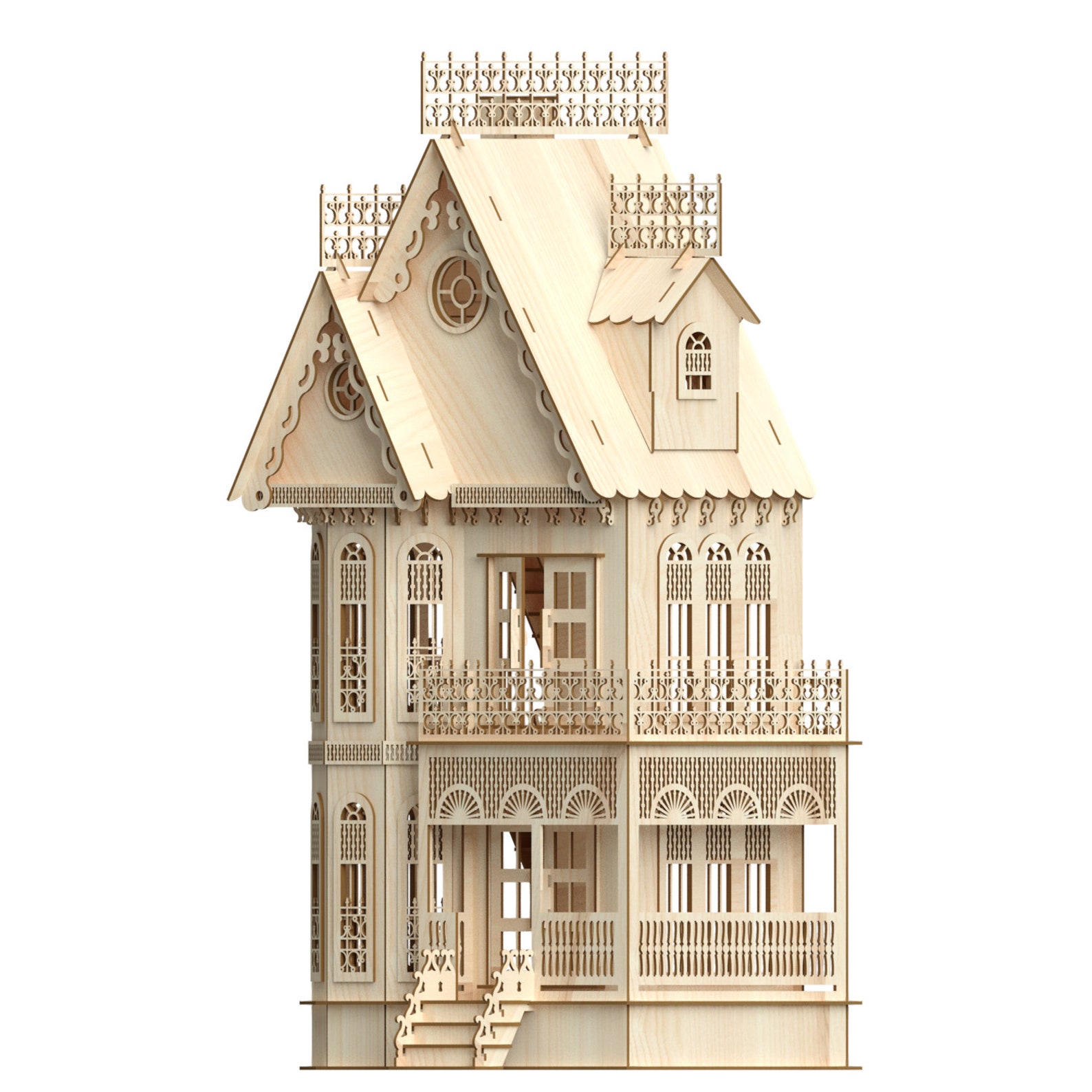 Victorian Cottage Dollhouse Laser Cut Files | Etsy