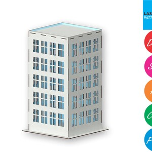 Building Modellaser Cut Files Laser Cut Template Vector for - Etsy