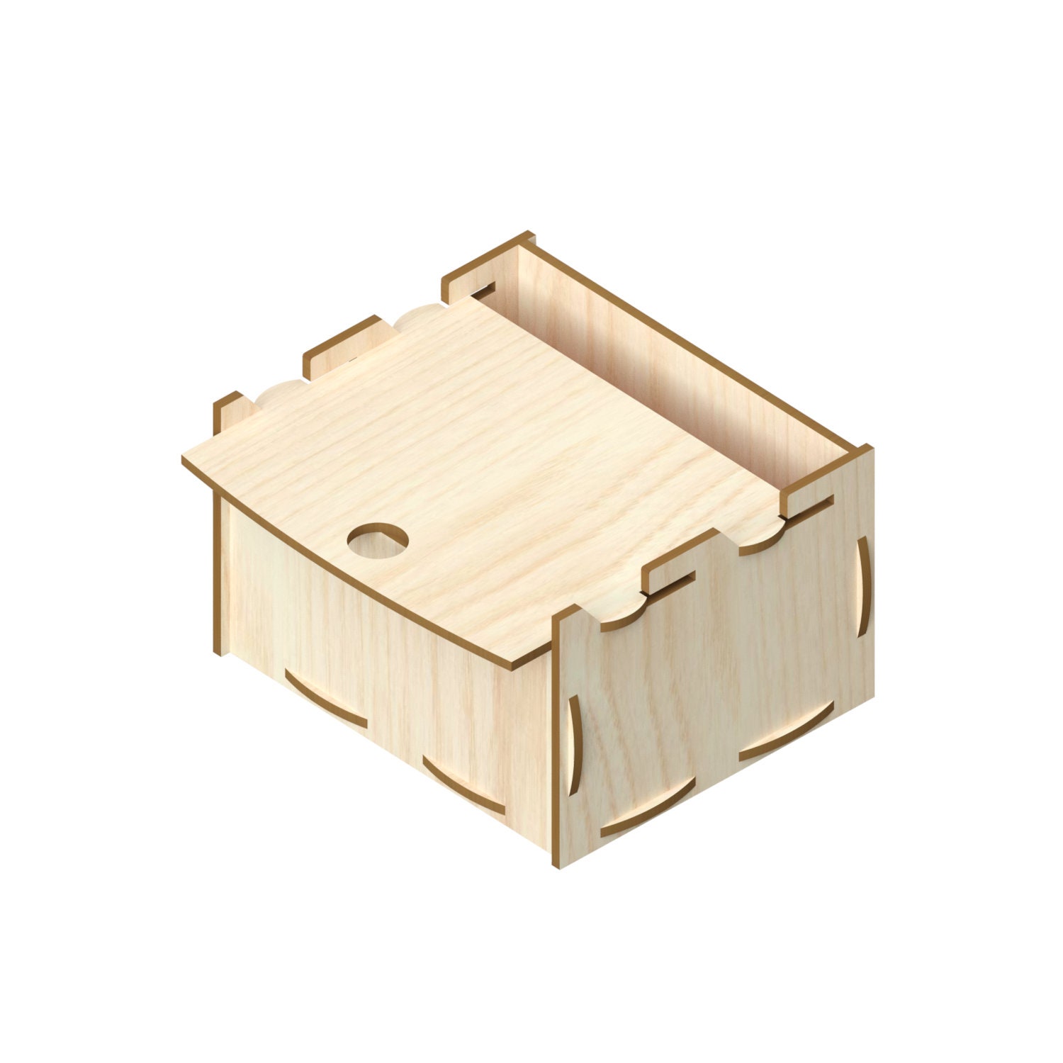 Box with Sliding Lid Laser Cut Files laser cut template | Etsy