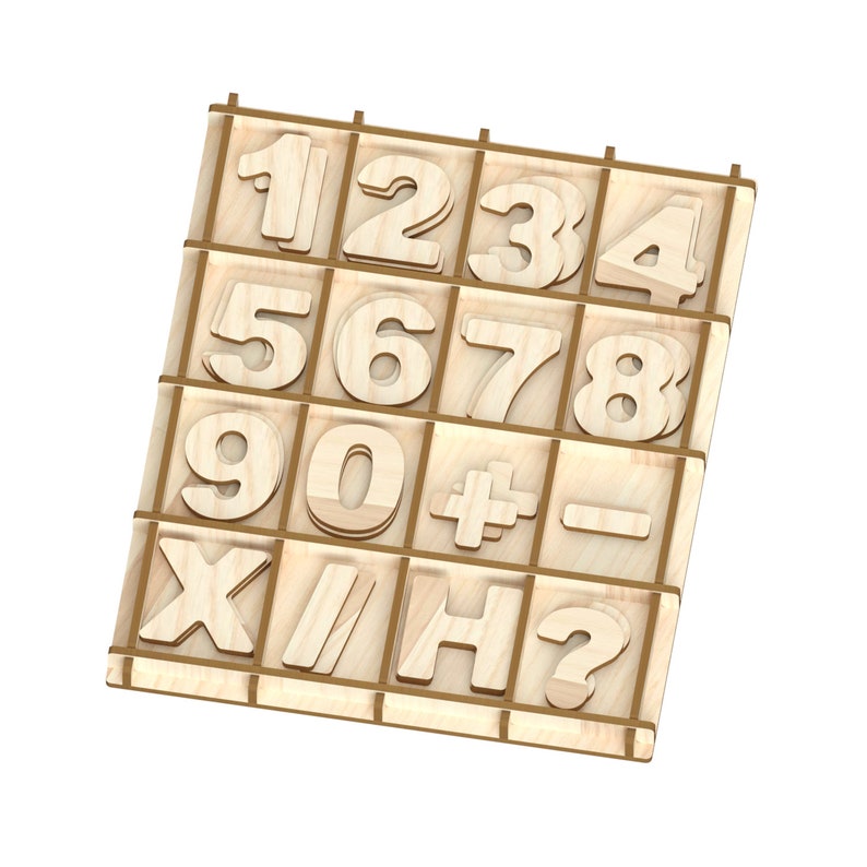 Educational Numbers Laser Cut Files SvgDxfPdfAiCdrEps Etsy
