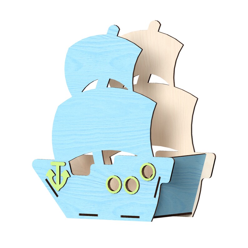 Ship Boxlaser Cut Files Laser Cut Template Vector for | Etsy