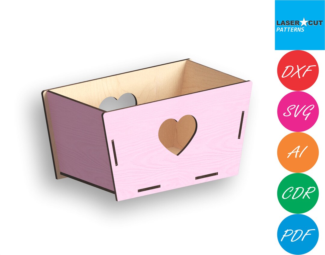 Flower Box Laser Cut Files Laser Cut Template Laser Cut - Etsy