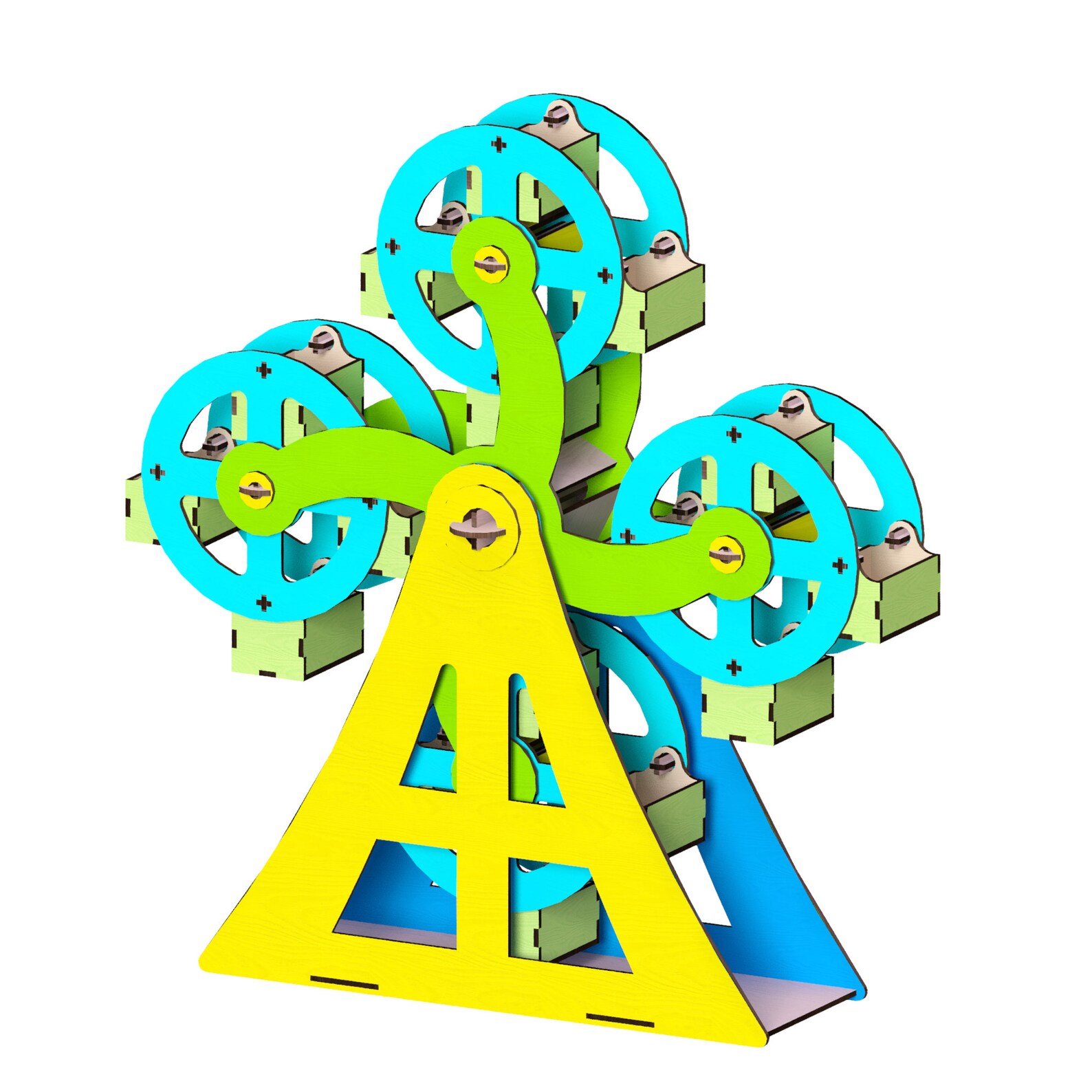 Ferris Wheellaser Cut Files Laser Cut Template Vector for - Etsy