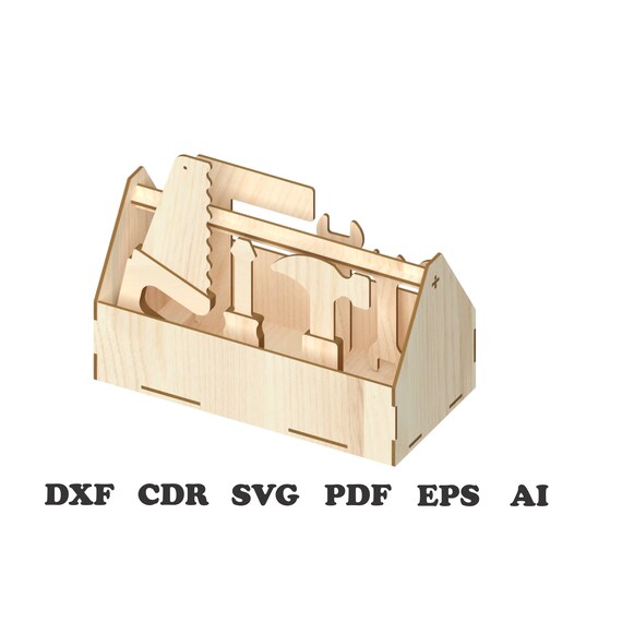 Toolbox with tools Laser Cut Files SvgDxfPdfAiCdrEps | Etsy