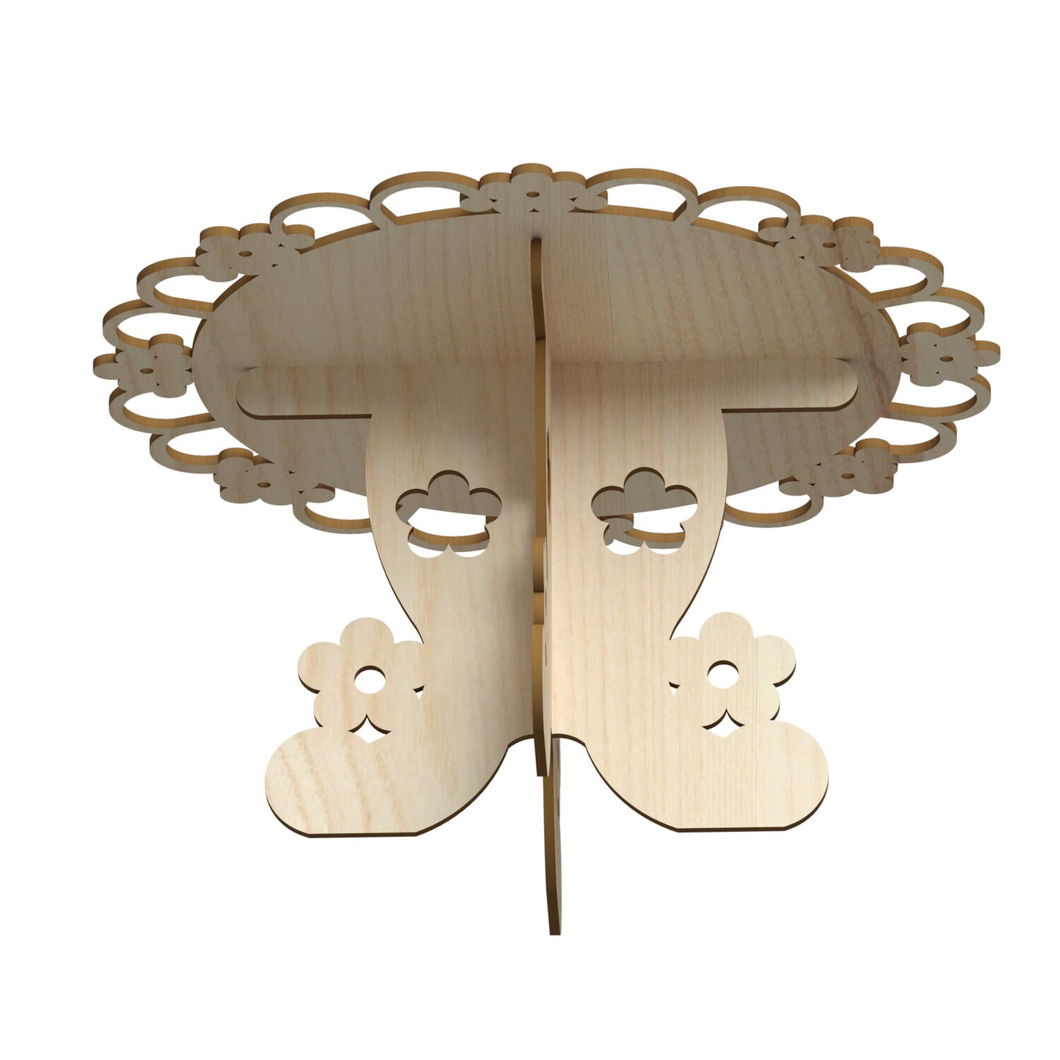 Floral Cake StandLaser Cut Files laser cut template Vector | Etsy