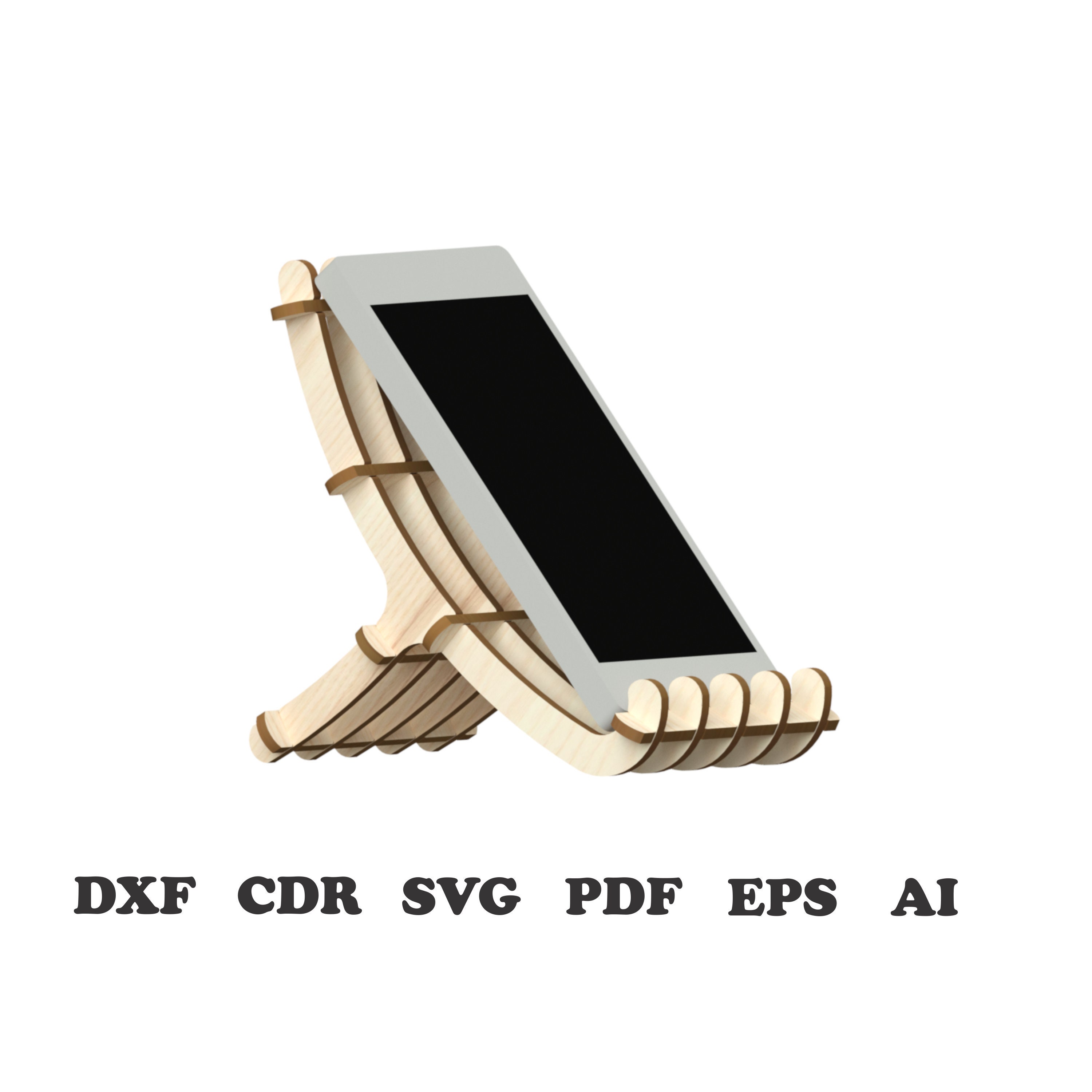 Phone Stand Laser Cut Files SvgDxfPdfAiCdrEps laser | Etsy