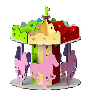 Candy Bar Carousel,laser Cut Files, Laser Cut Template, Vector for ...